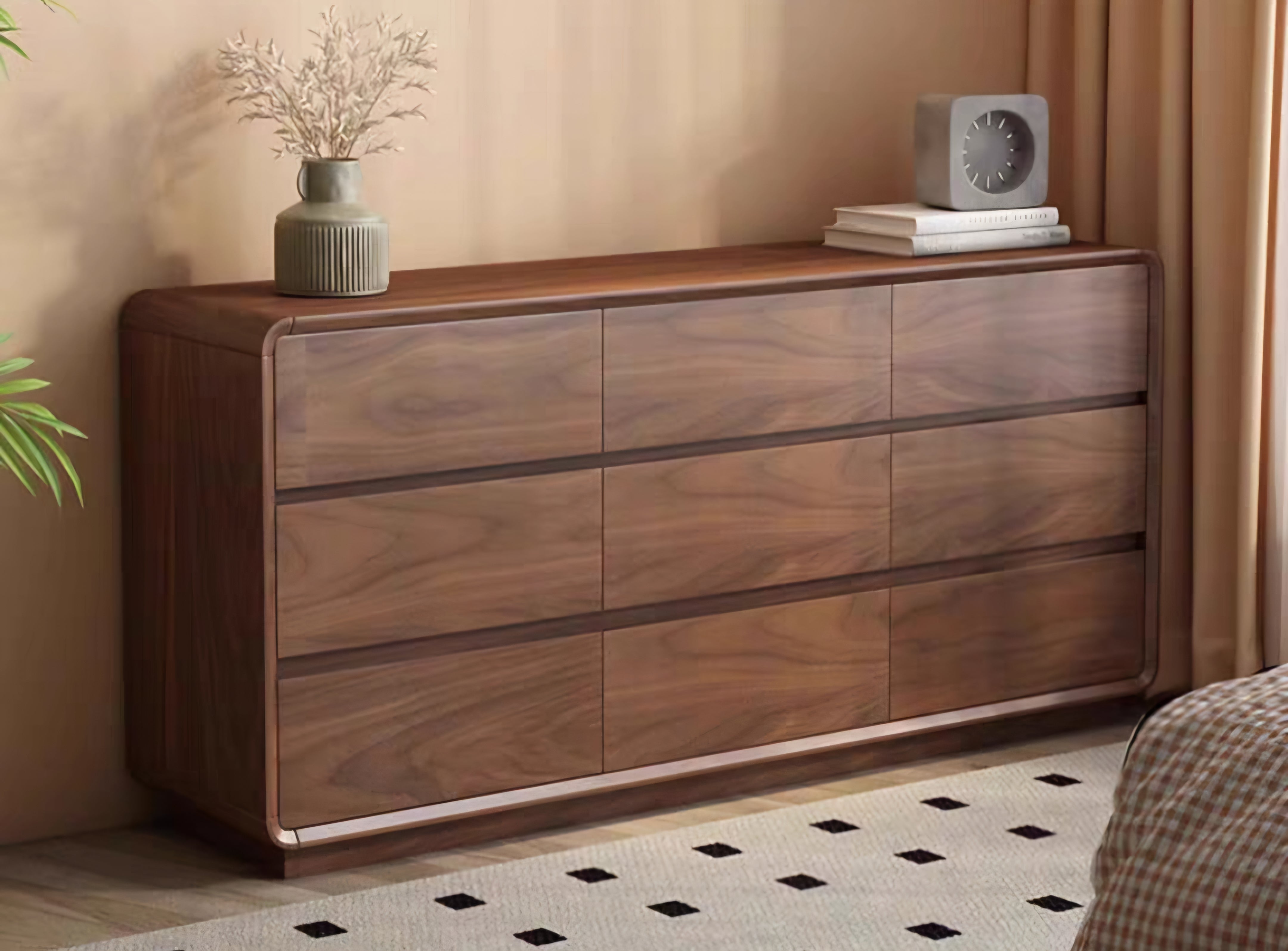 GY-8531 (包安裝)全實木橡膠木斗櫃儲物櫃多用途櫃